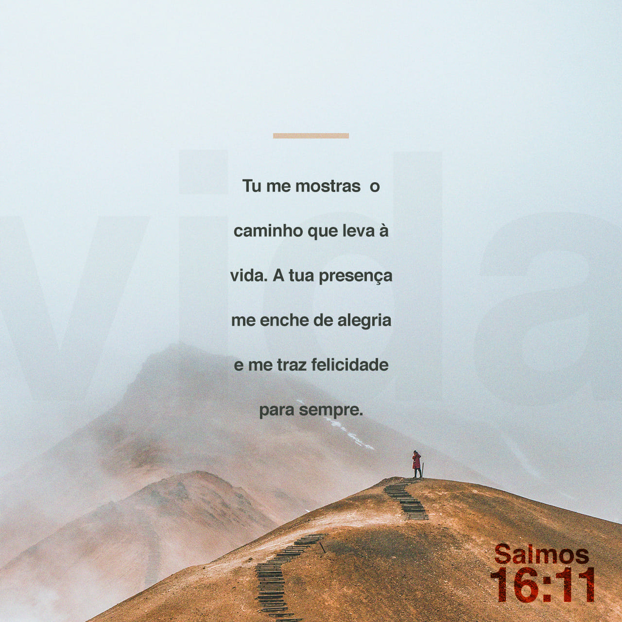 Salmos 16:11 Tu me mostras o caminho que leva à vida. A tua presença me ...