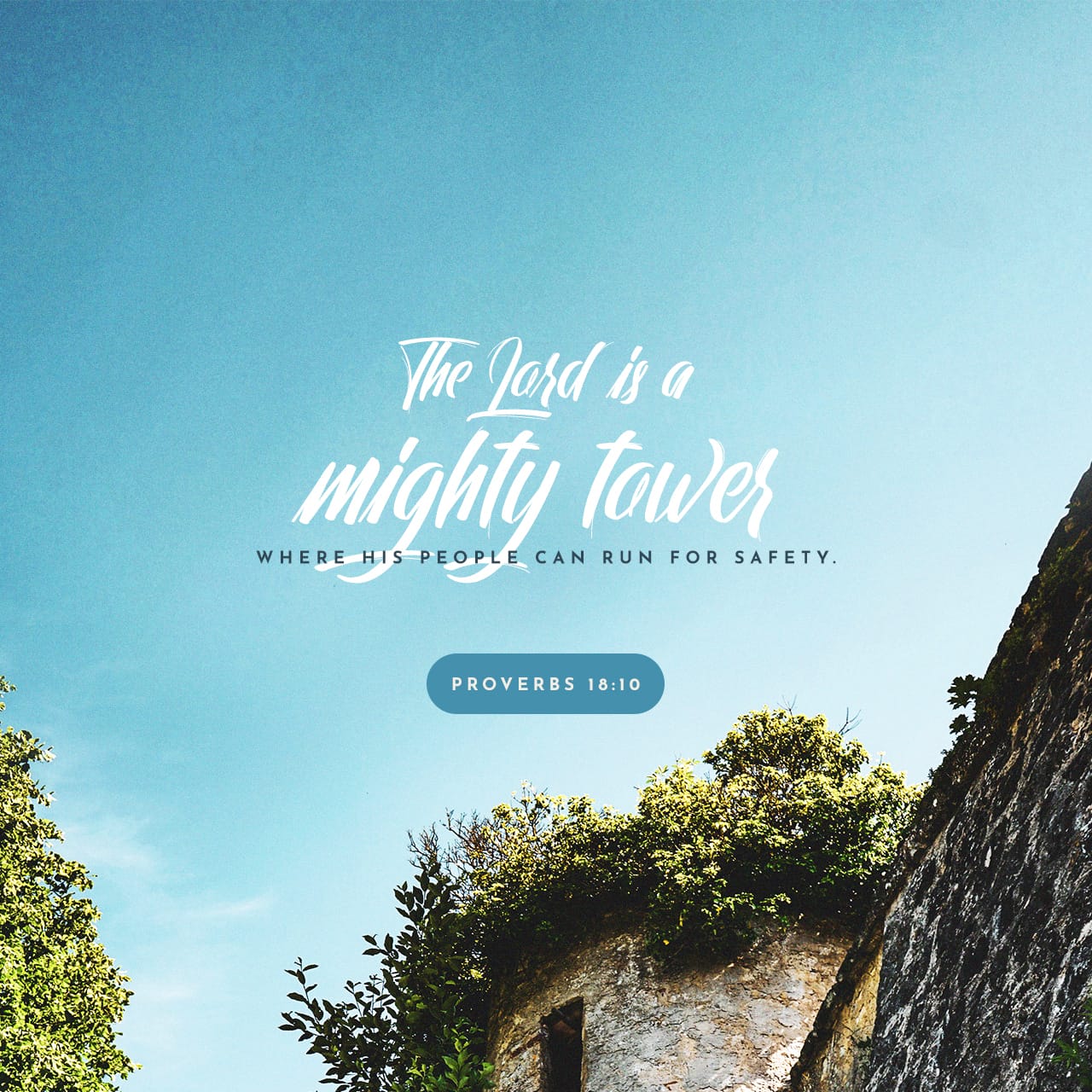 Proverbs 18:10 The name of the LORD is a strong tower; the righteous ...